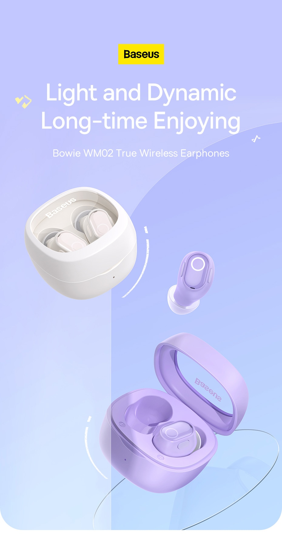 Baseus TWS WM02 Bowei True Wireless Earphone Blue NGTW180003 - Baseus ...