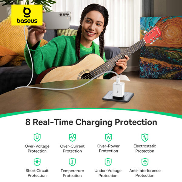 Baseus 25W Charger For Samsung Google Pixel Iphone 15 Series